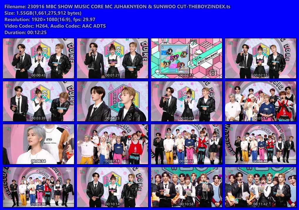 230916 MBC SHOW MUSIC CORE MC JUHAKNYEON & SUNWOO CUT