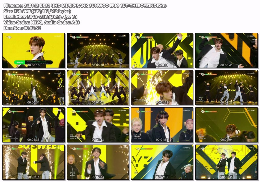 240112 KBS2 UHD MUSIC BANK SUNWOO ERIC CUT