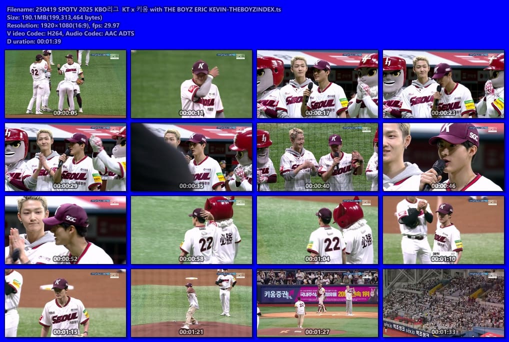 250419 SPOTV 2025 KBO리그 KT x 키움 with THE BOYZ ERIC KEVIN