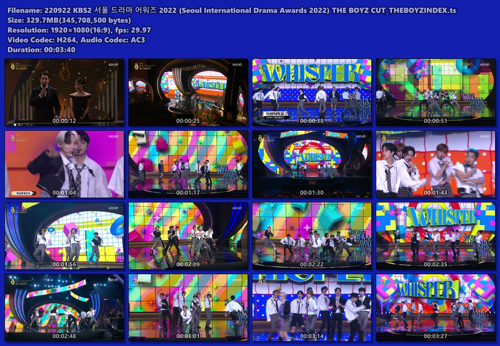 220922 KBS2 서울 드라마 어워즈 2022 (Seoul International Drama Awards 2022) THE BOYZ CUT